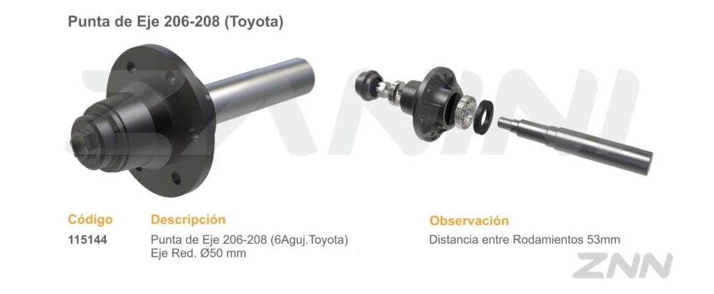 Punta de eje 206-208 (Toyota) - Zanini S.A.