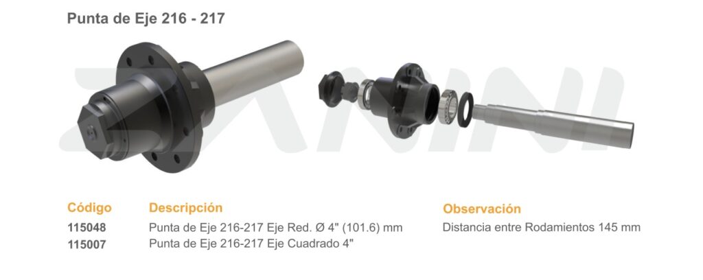 Punta de eje 216-217 - Zanini S.A.